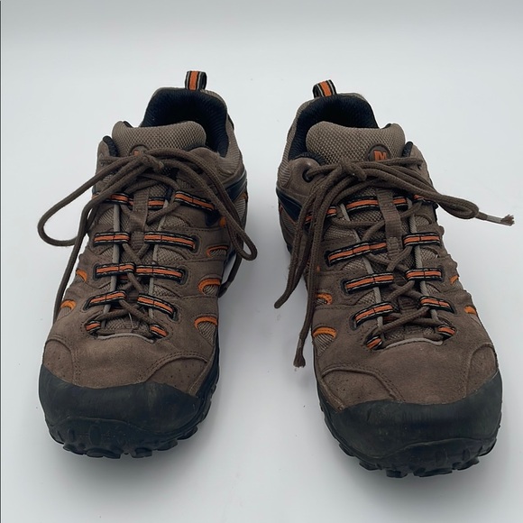 Merrell | Shoes | Merrell Brown And Orange Athletic Trail Shoes With ...